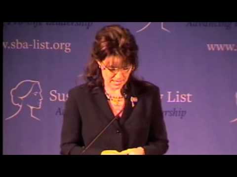 Sarah Palin: Susan B. Anthony List Leading the Charge - SBA Pro-Life ...